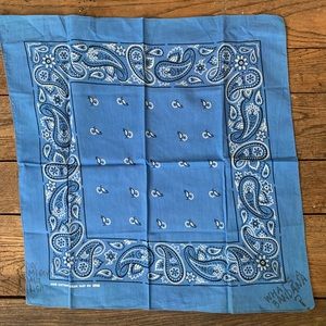 Vintage | Accessories | Vintage Fast Color Sky Blue Paisley Bandana ...